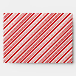 Candy Cane Stripes Christmas Holiday Party Mailing Envelope | Zazzle