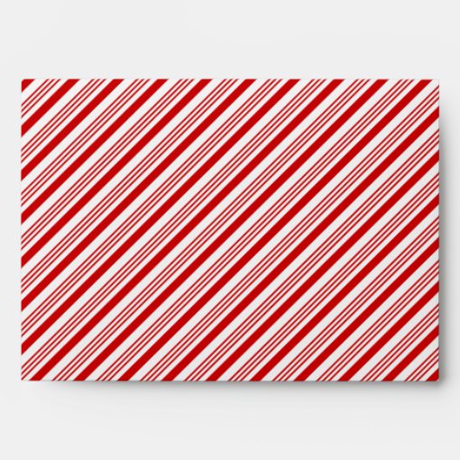 Candy Cane Stripes Christmas Holiday Party Mailing Envelope | Zazzle