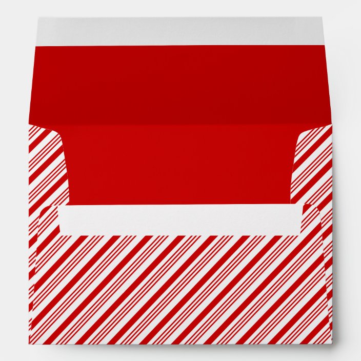 Candy Cane Stripes Christmas Holiday Party Mailing Envelope | Zazzle.com