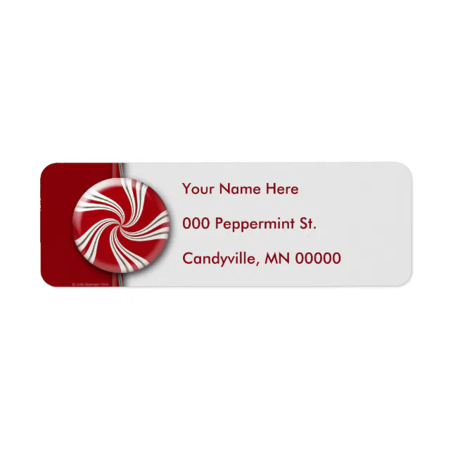Candy Cane Stripes Peppermint Round Label | Zazzle