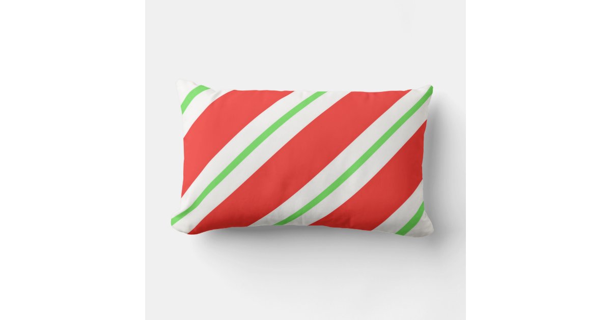 Candy Cane Stripes Throw Pillow | Zazzle