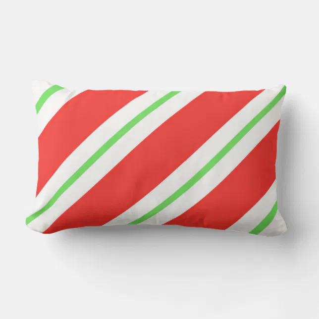 Candy Cane Stripes Throw Pillow | Zazzle