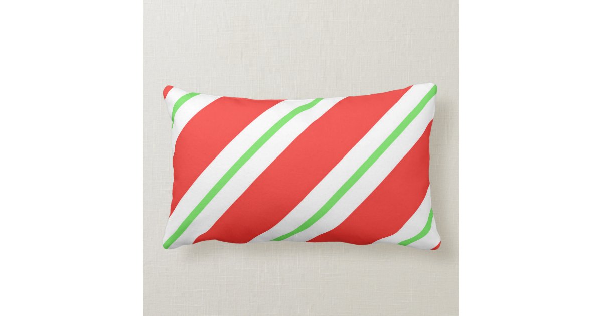 Candy Cane Stripes Throw Pillow | Zazzle.com