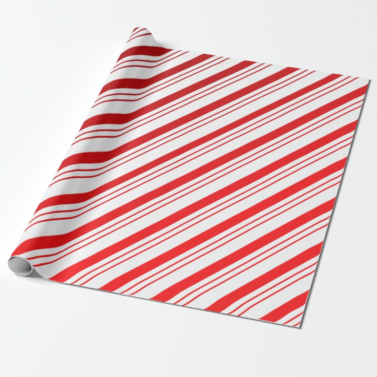 Candy Cane Stripes Wrapping Paper | Zazzle