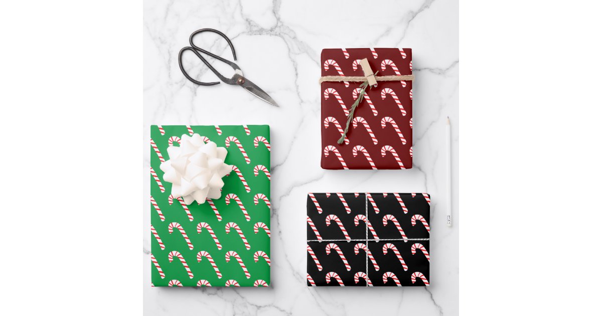 Candy Cane Wrapping Paper Sheets | Zazzle