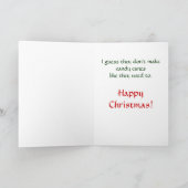 Candy Cane Zebra Christmas Card | Zazzle