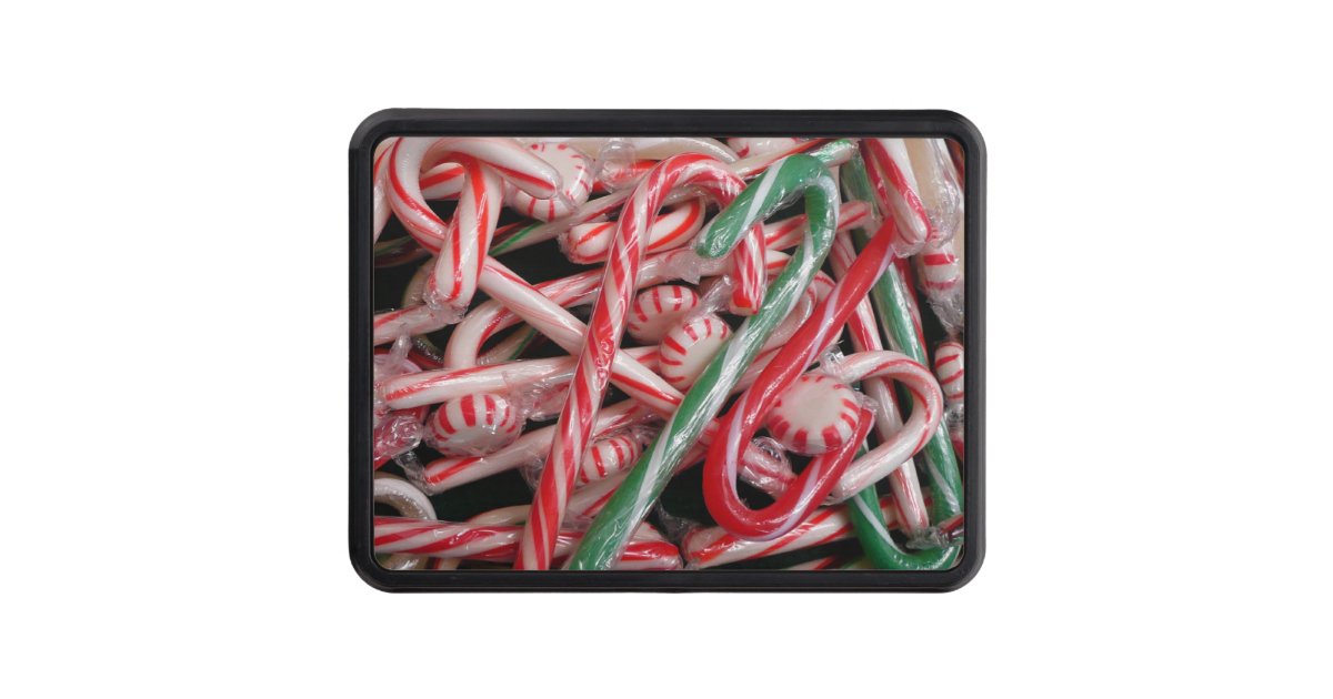 Candy Canes and Peppermints Christmas Holiday Hitch Cover | Zazzle