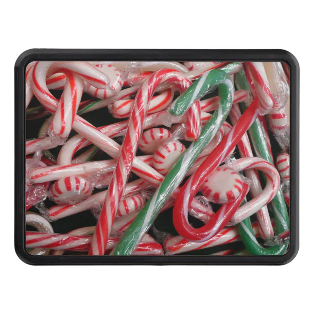 Candy Canes and Peppermints Christmas Holiday Hitch Cover | Zazzle