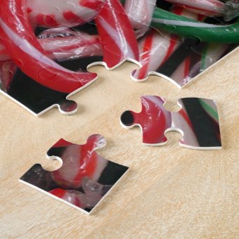 Candy Canes and Peppermints Christmas Holiday Jigsaw Puzzle | Zazzle