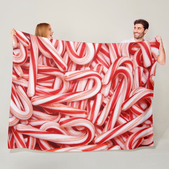 Candy Canes Fleece Blanket | Zazzle.com