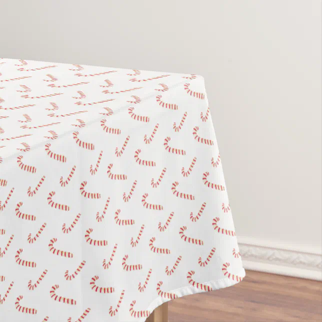 Candy Canes Pattern Tablecloth | Zazzle