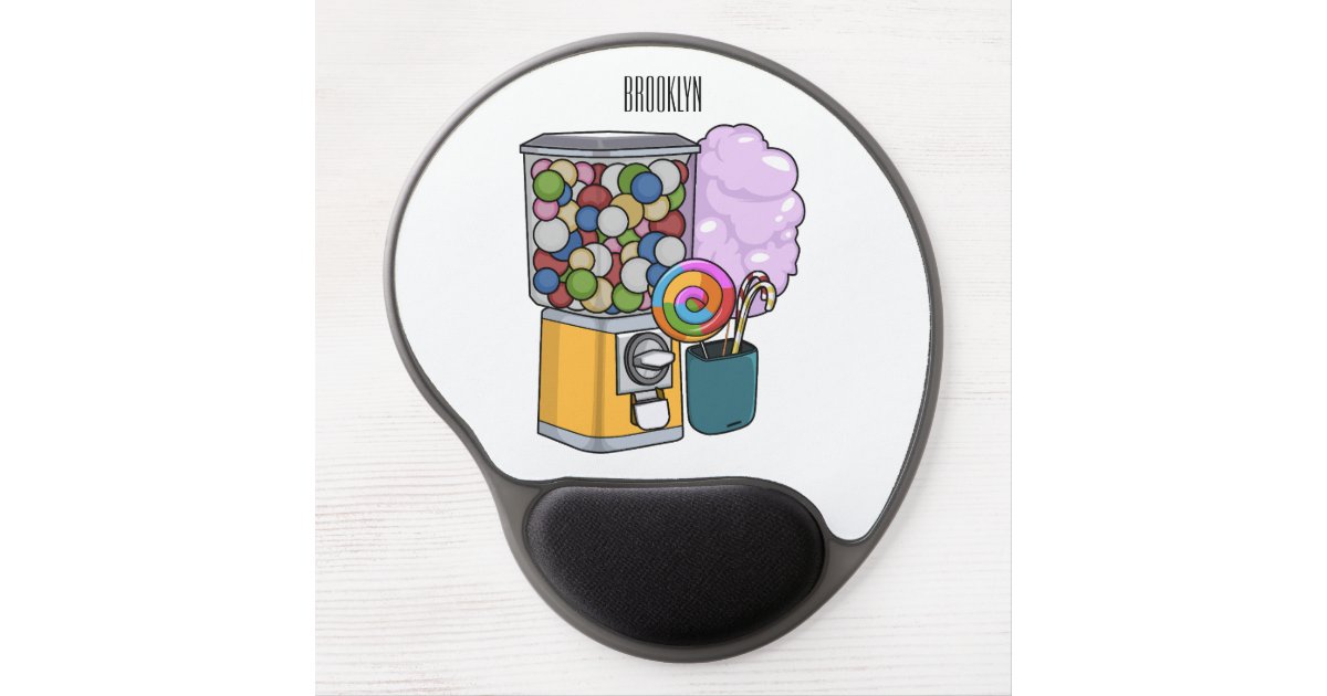 Candy cartoon illustration gel mouse pad | Zazzle