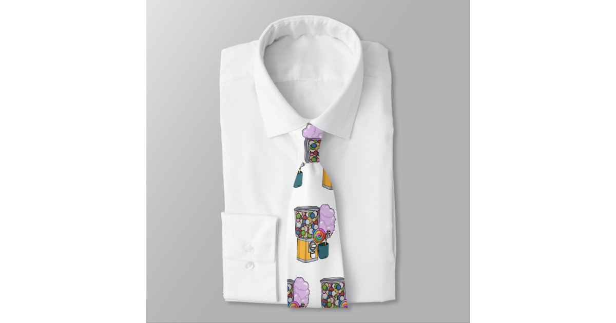 Candy cartoon illustration neck tie | Zazzle