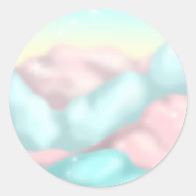 Candy Clouds Classic Round Sticker | Zazzle