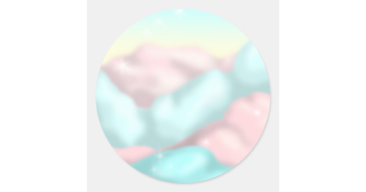 Candy Clouds Classic Round Sticker | Zazzle
