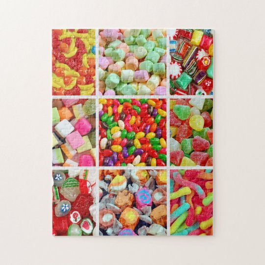Candy Collage Jigsaw Puzzle | Zazzle.com