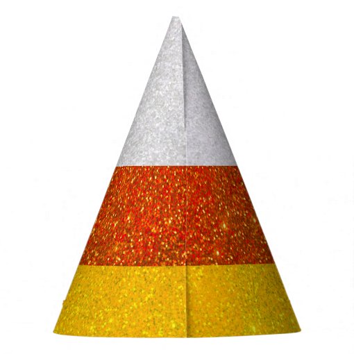 Candy Corn Glitter Halloween Party Hat | Zazzle