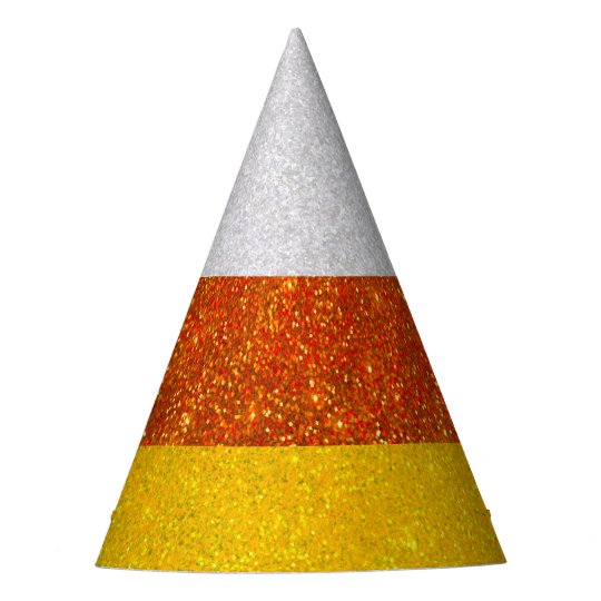 Candy Corn Glitter Halloween Party Hat | Zazzle.com