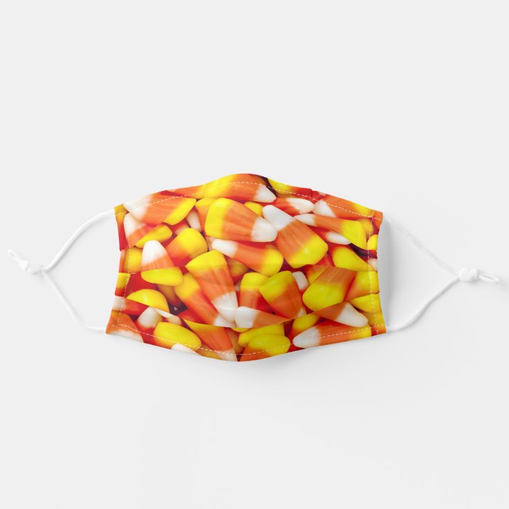 CANDY CORN HALLOWEEN ADULT CLOTH FACE MASK | Zazzle