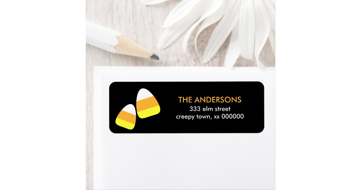 Candy Corn Halloween Labels | Zazzle
