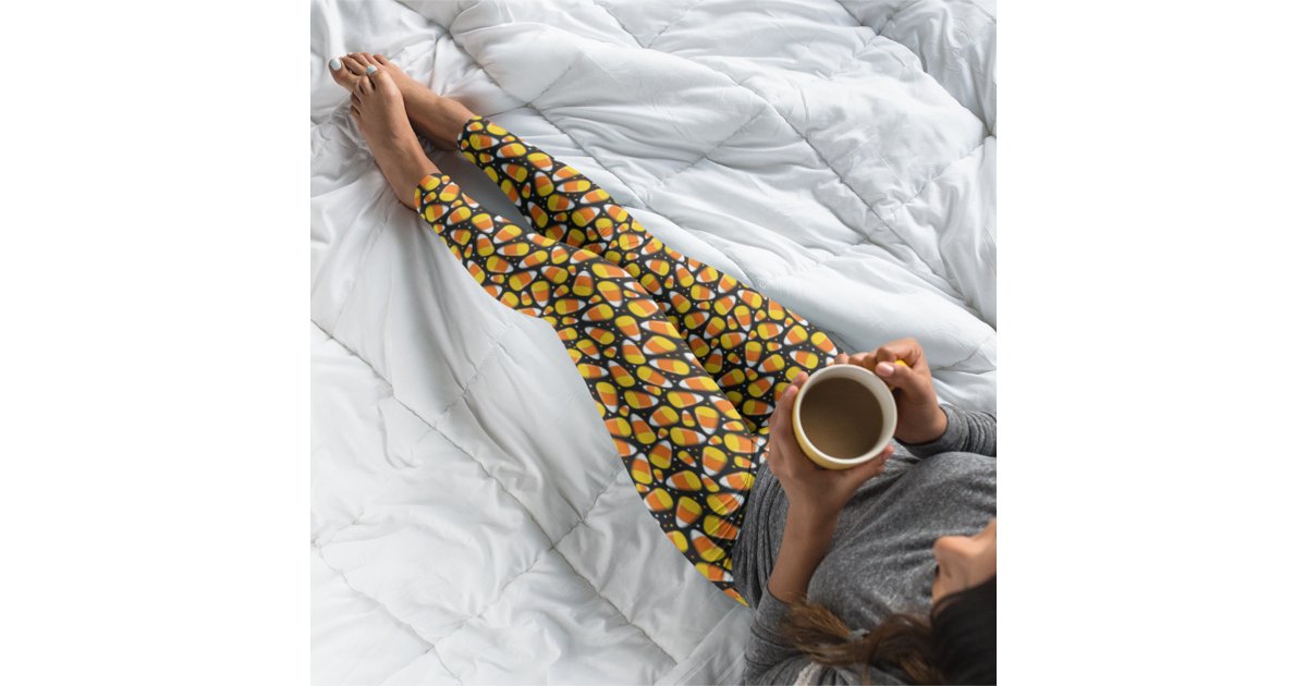 Candy Corn Halloween Leggings | Zazzle