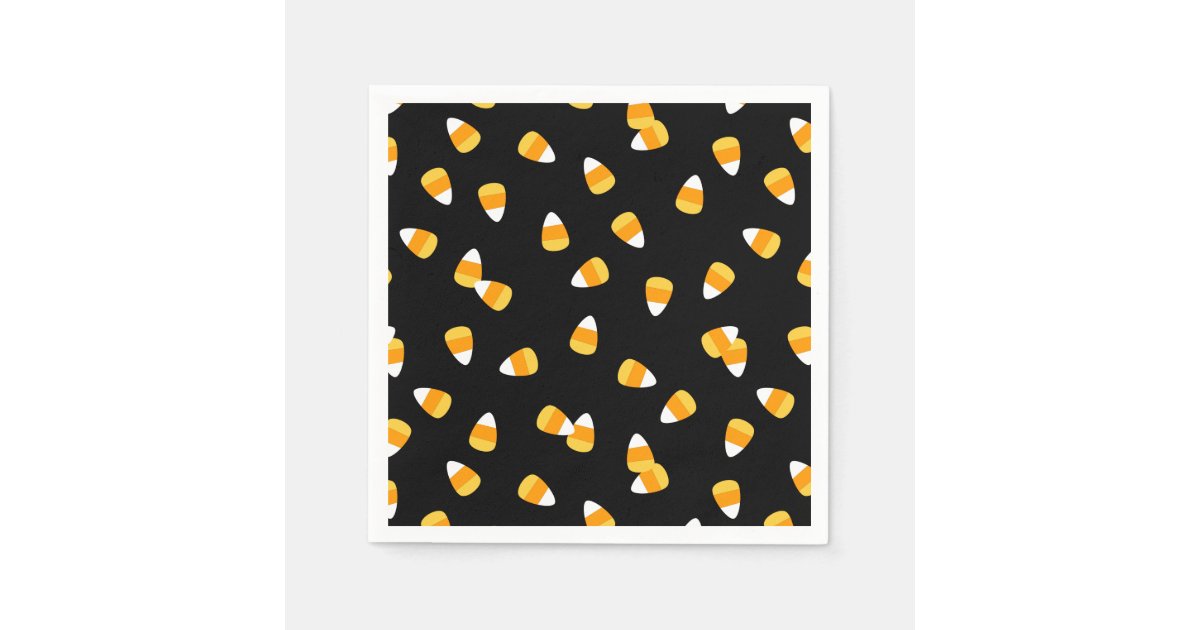 Candy Corn Halloween Party Napkins | Zazzle