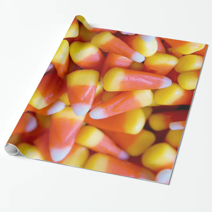 "candy corn" Halloween WRAPPING PAPER | Zazzle