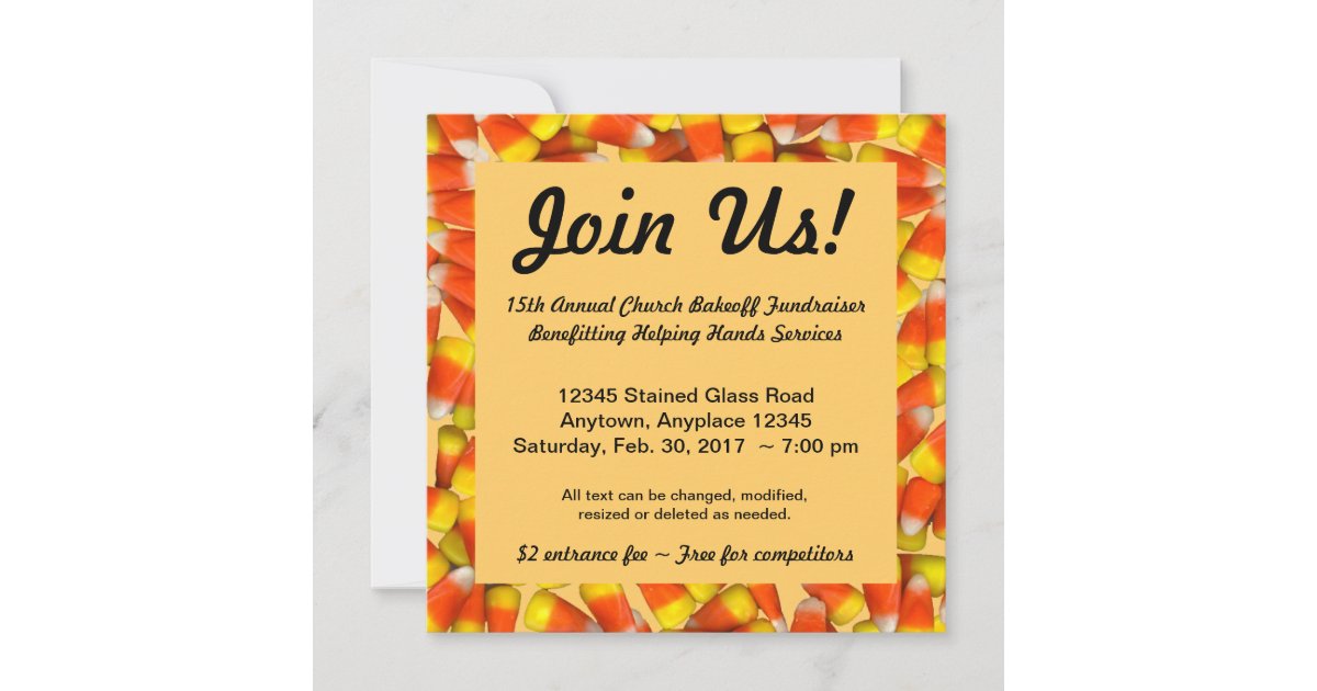 Candy Corn Invitation | Zazzle