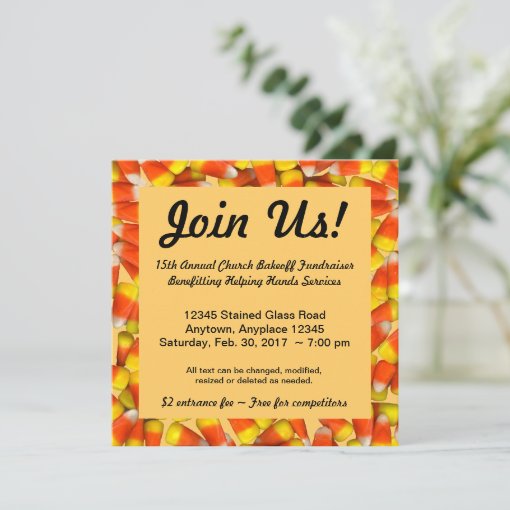 Candy Corn Invitation | Zazzle