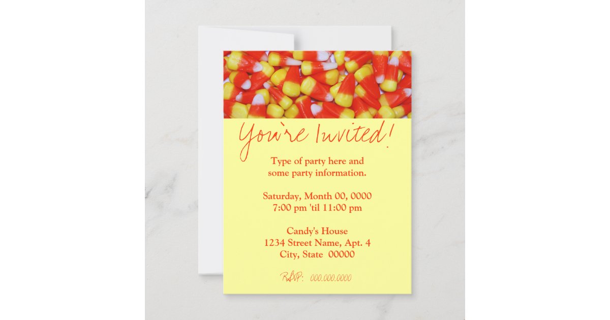 Candy Corn Invitation | Zazzle