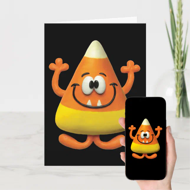 Candy Corn Monster Card | Zazzle