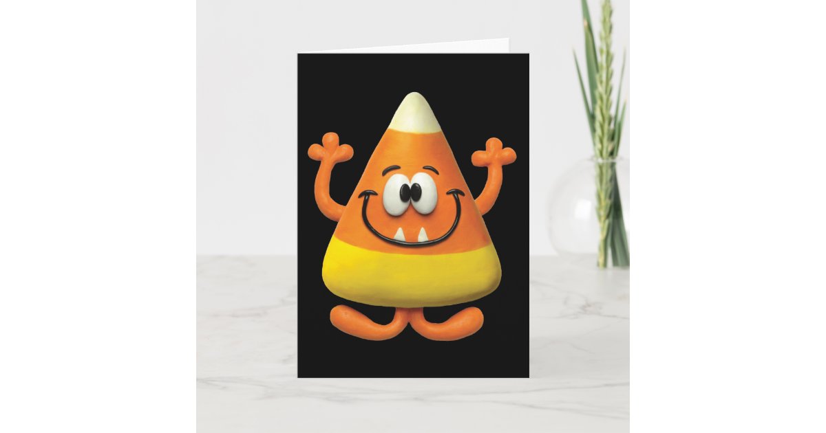 Candy Corn Monster Card | Zazzle