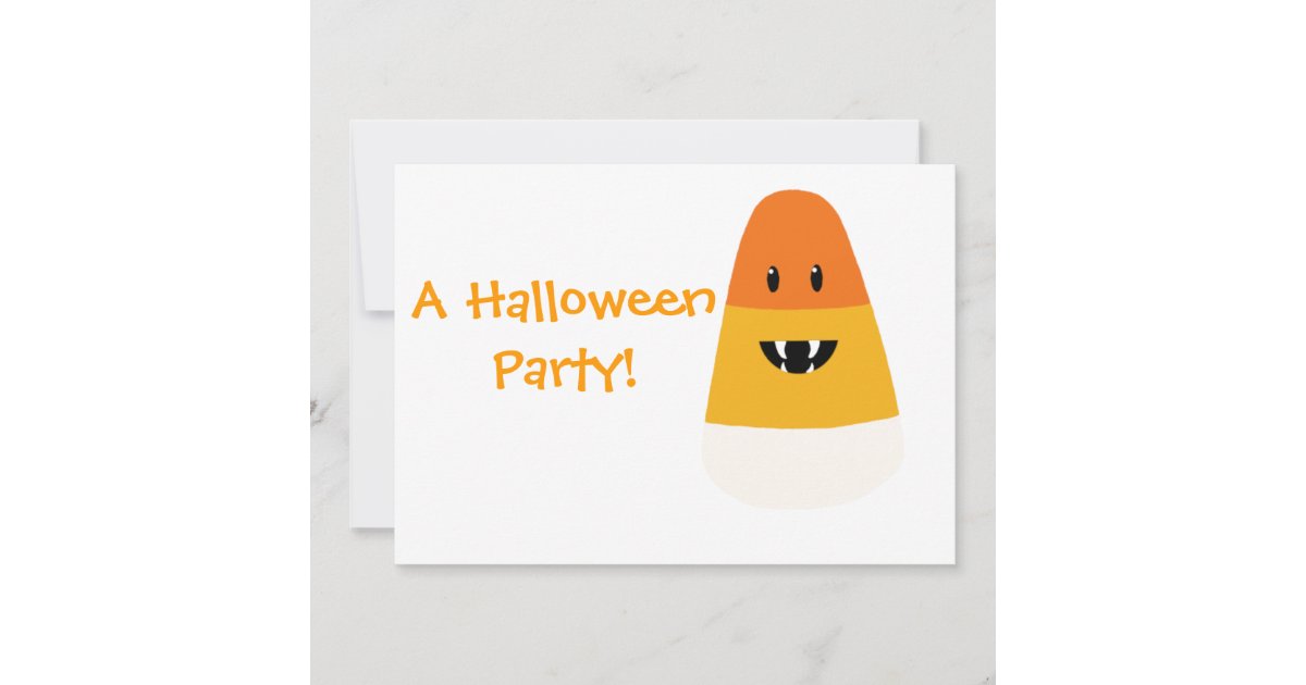 Candy Corn Monster Invitation | Zazzle