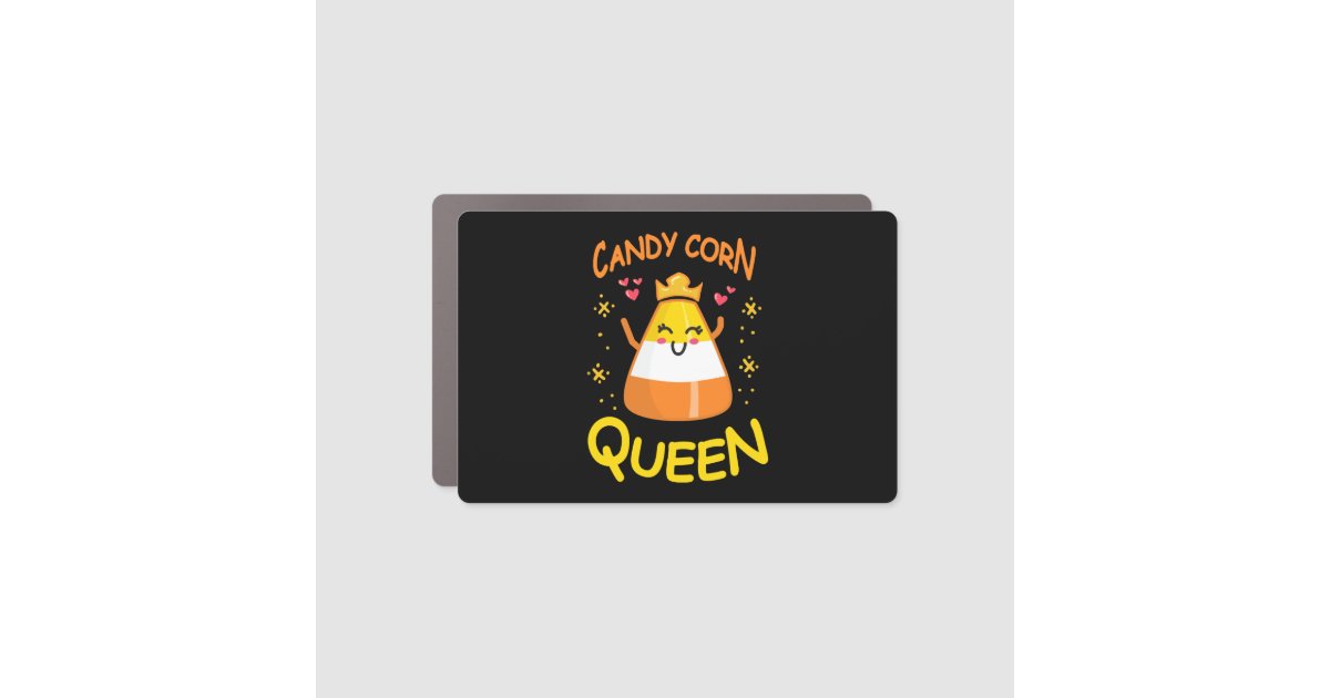 Candy Corn Queen Cute Halloween Kawaii Crown Car Magnet | Zazzle