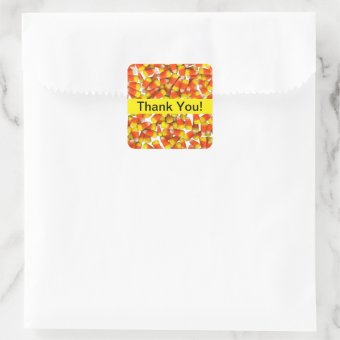 Candy Corn - Thank You Sticker | Zazzle