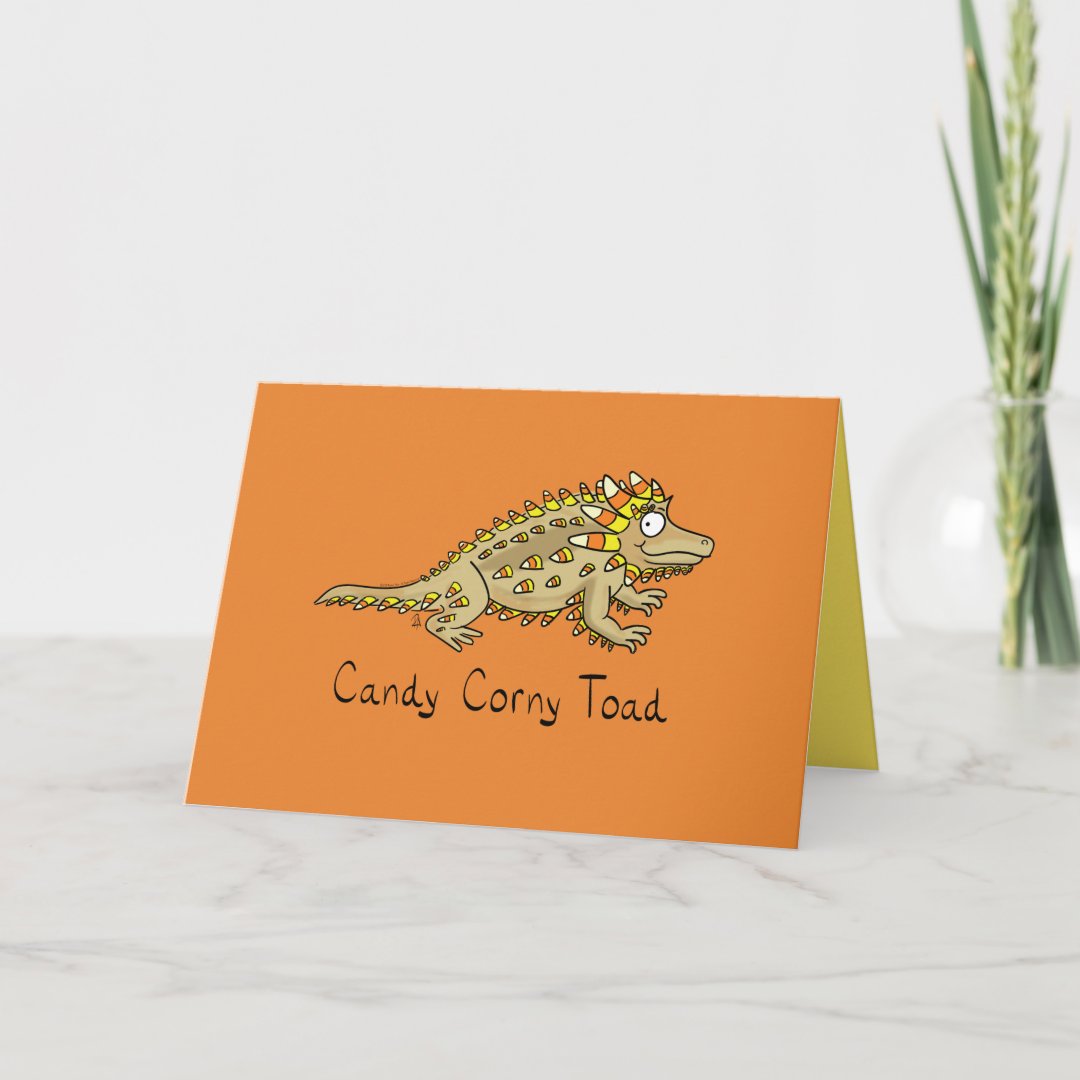 Candy Corny Toad - Funny Halloween Greeting Card | Zazzle