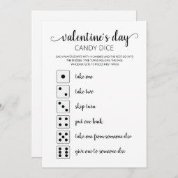 Candy Dice Editable game Valentine's day party Invitation | Zazzle