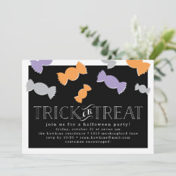 Candy Drop Halloween Party Invitation | Zazzle