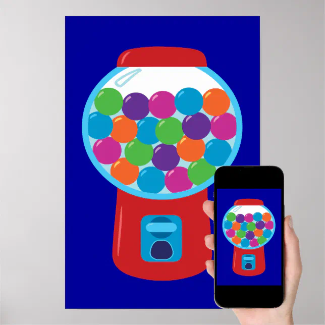 Candy Gumball Machine Poster | Zazzle