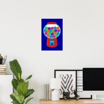 Candy Gumball Machine Poster | Zazzle