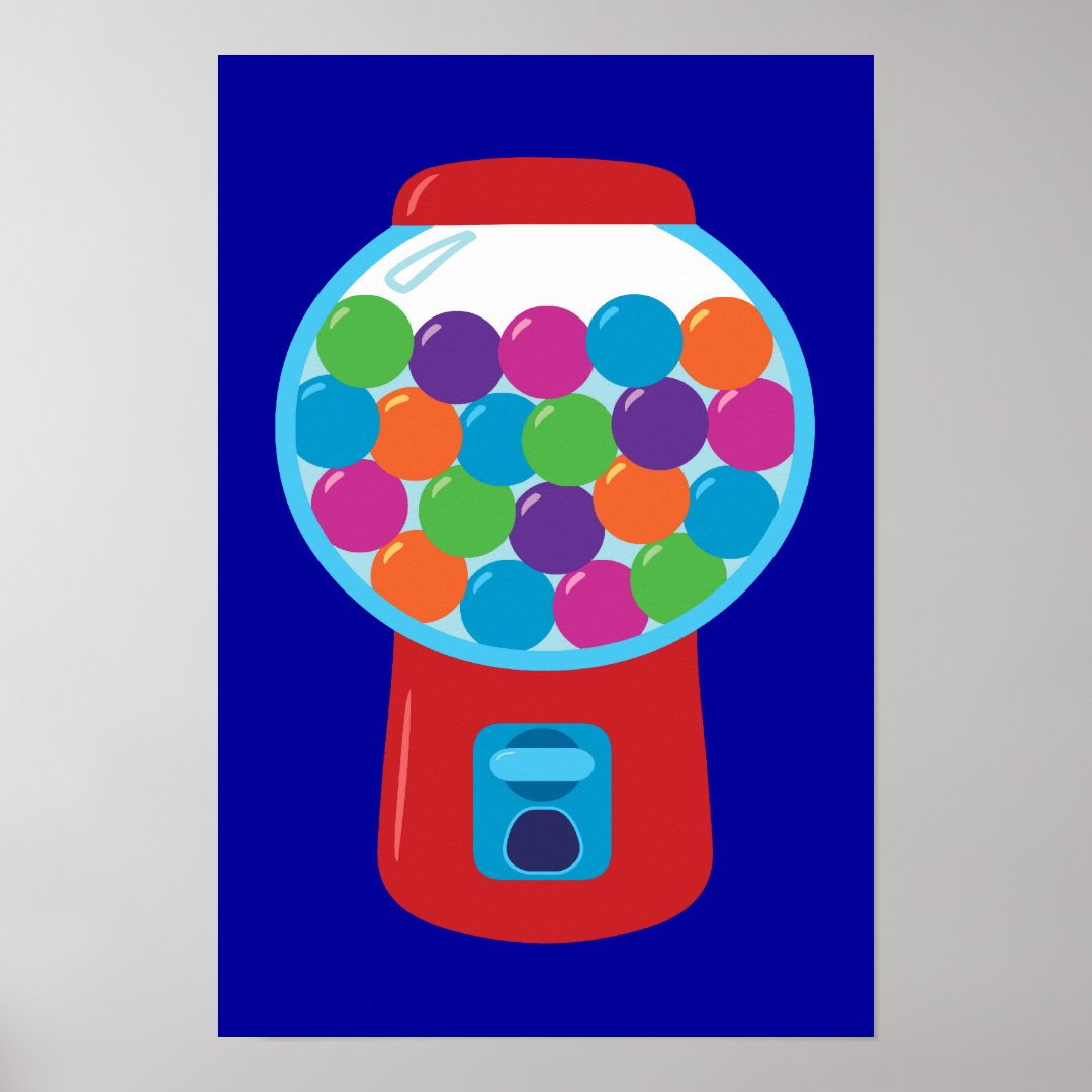 Candy Gumball Machine Poster | Zazzle