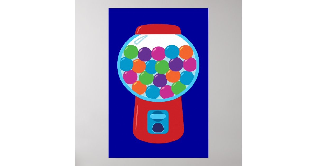 Candy Gumball Machine Poster | Zazzle