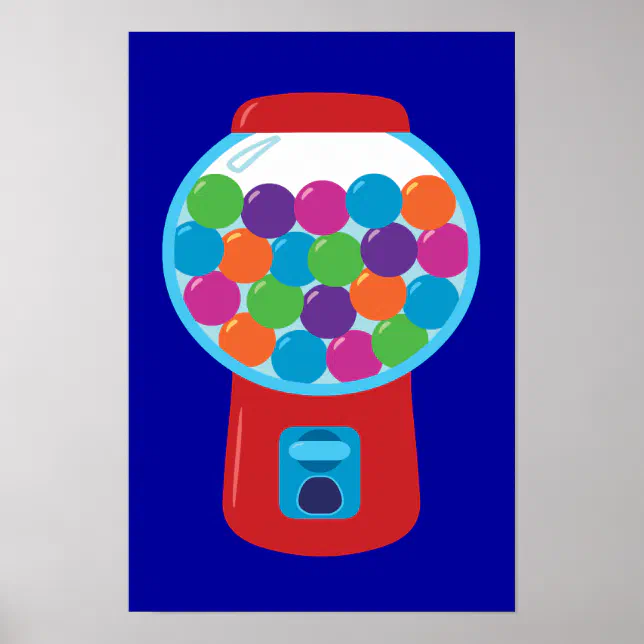 Candy Gumball Machine Poster | Zazzle