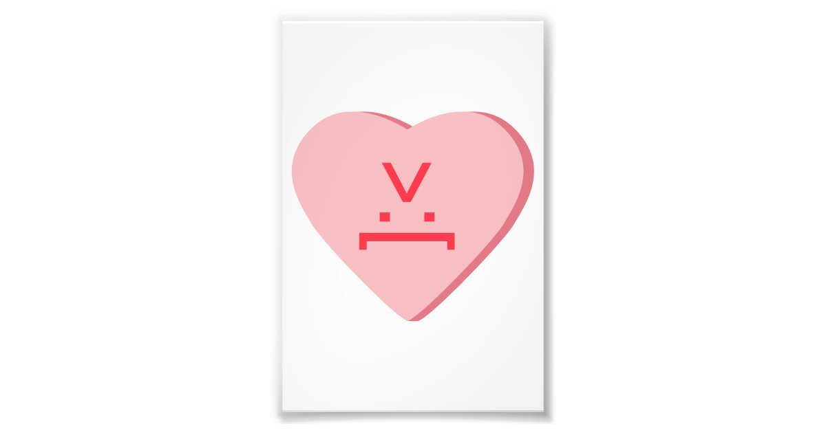 Candy Heart - Devil Face Photo Print | Zazzle