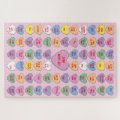 Candy Hearts Custom Messages Valentine Jigsaw Puzzle | Zazzle