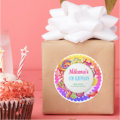 Candy land birthday party pastel classic round sticker | Zazzle