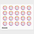 Candy land birthday party pastel classic round sticker | Zazzle