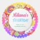 Candy land birthday party pastel classic round sticker | Zazzle