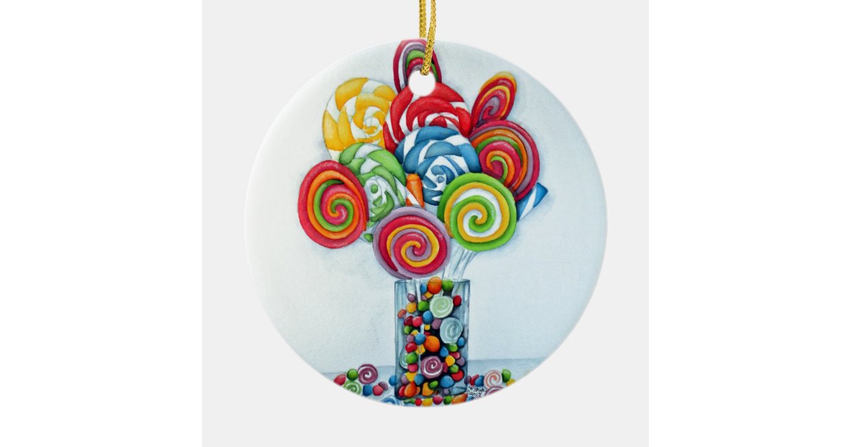 Candy land ceramic ornament | Zazzle