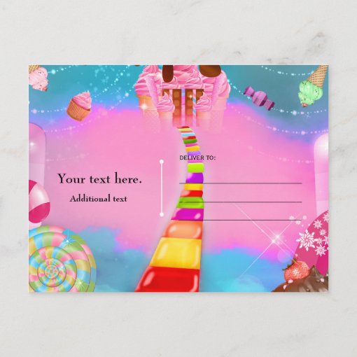 Candy Land Party Fantasy Birthday Flyer Invitation | Zazzle